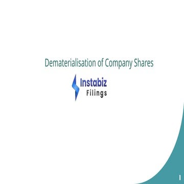 Dematerialisation: A Guide for Shareholders | PPTX