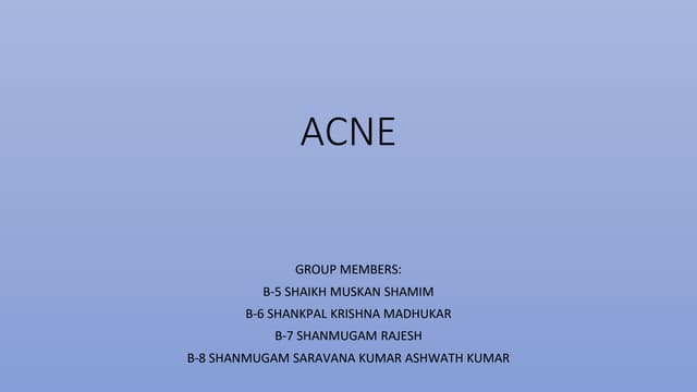 Acne | PPTX