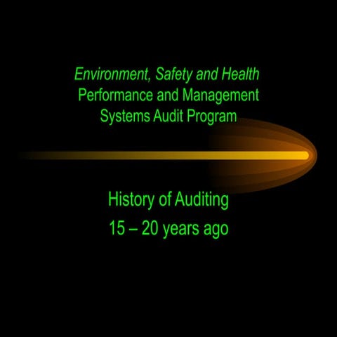 Presentation on EHS Auditing & Protocols | PPT