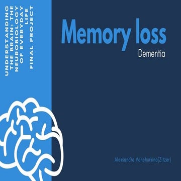 Memory loss Dementia | PPTX