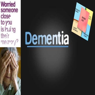 Dementia memory loss usually associated with Alzheimer syndrome | PPTX