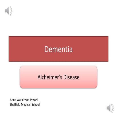 Dementia | PPTX | Brain and Nervous System Disorders | Diseases and ...