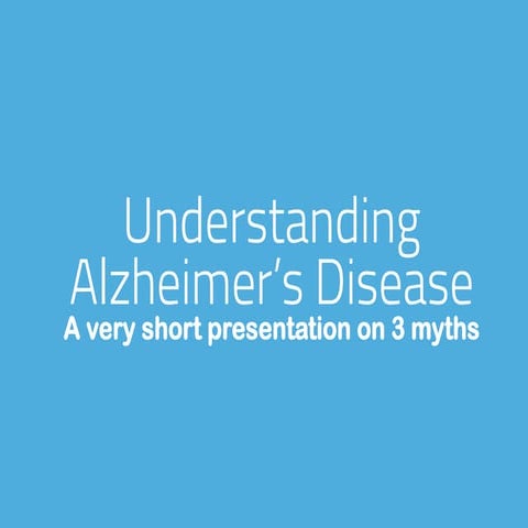 Alzheimer's Disease Awareness Presentation [English] | PDF