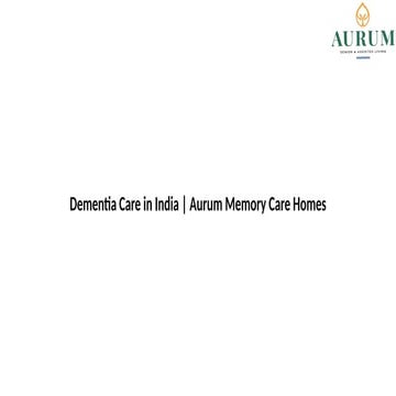 Memory Care 101 | PPTX