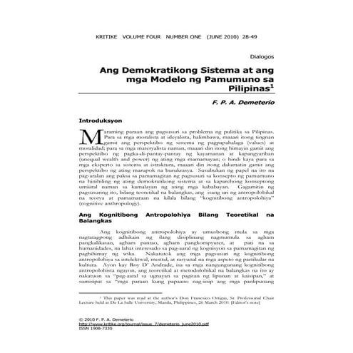 Demeterio june2010 | PDF