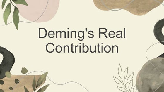 Detail Explanation of Demings 14 Point Principles for Management | PDF