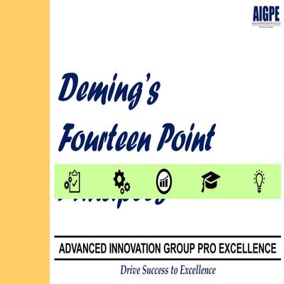 Demings 14 points / Kaizan Principles & Quality Management | PPTX
