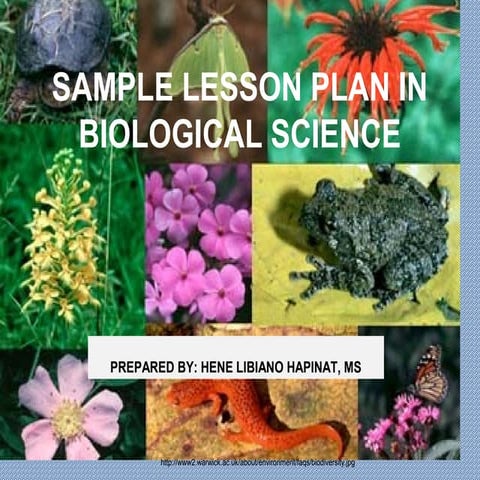 Lesson Plan in Biological Science | PPT