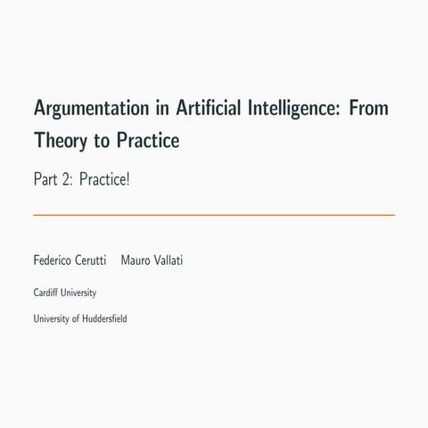 Argumentation in Artificial Intelligence: From Theory to Practice (Practice) | PDF | Programming ...