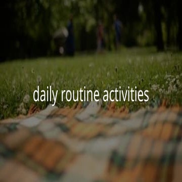 demo daily routine English as second language sl teaching | PPT