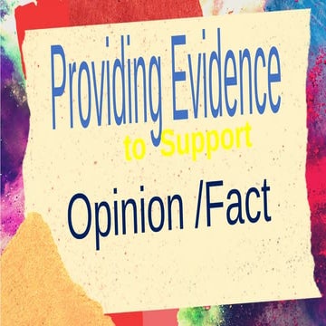 Grade 8 English Lesson (Facts vs. Opinion) | PPTX