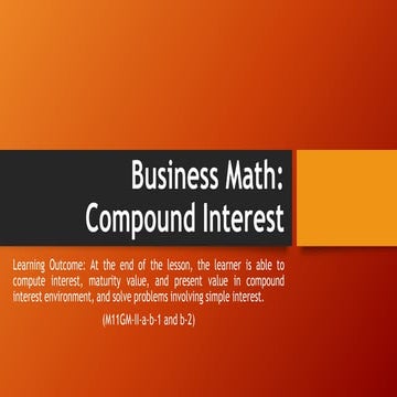 Compound Interest | PPTX