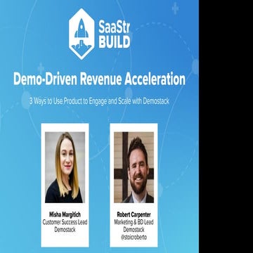 Demo driven revenue acceleration 3 ways to use product to engage and scale with demostack | PDF