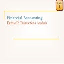 Financial Accounting: Transactions Analysis | PPTX