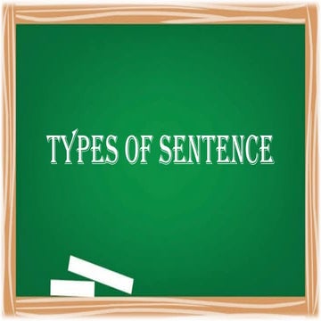 Types of sentence presentation in English | PPTX