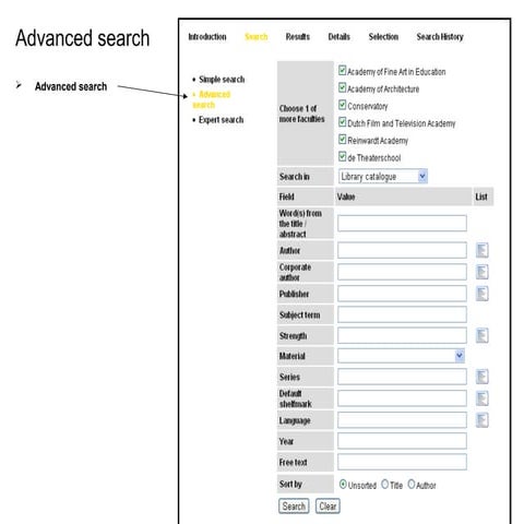 Demo advanced search | PPT