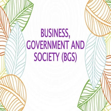 Business government and society | PPTX
