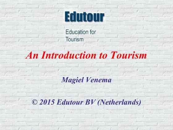 The Tourism Industry - one industry concept | PPT