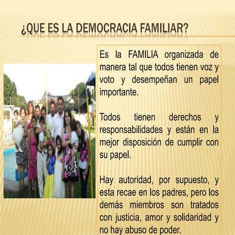 Democracia familiar | PPTX