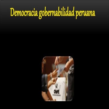 Democracia gobernabilidad peruana | PPTX