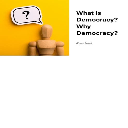 What is democracy why democracy civics ppt grade IX | PPTX