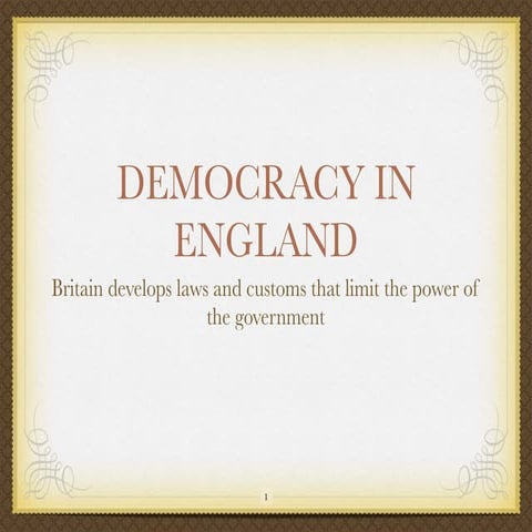 Democracy in England | PDF