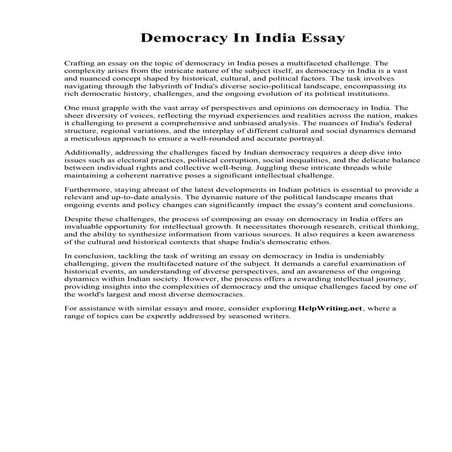 Essay On Importance Of Democracy.pdf