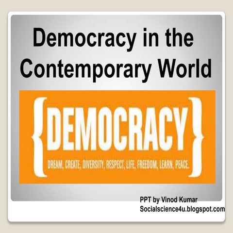 Democracy in the contemporary world | PPSX