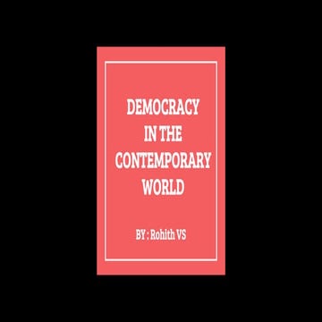 Democracy in the contemporary world ppt | PPTX