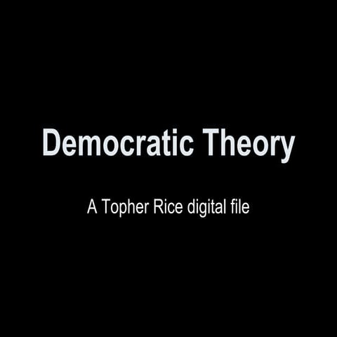 Democratic Theory and American Political Culture | PPT