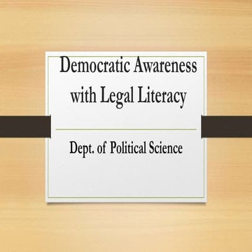 Democratic Awareness with Legal Literacy POLS 303.pptx