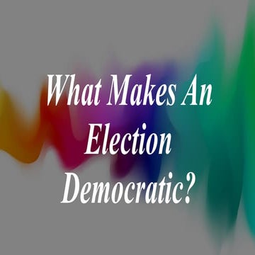 Democratic Election.pptx class 10 social science civics | PPTX