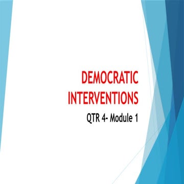 DEMOCRATIC INTERVENTIONS.presentation ppt | PPTX