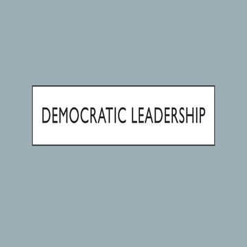 Democratic leadership in an organization skills.pptx
