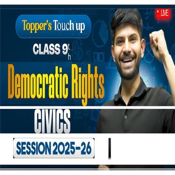Democratic Rights Topper Touchup class 9 civics pptx | PPTX