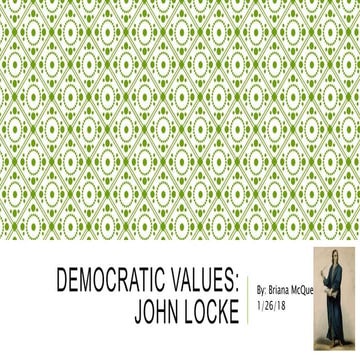 Democratic Values: John Locke | PPTX