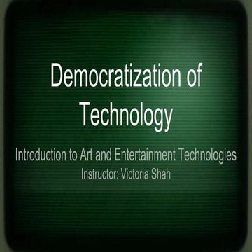 Democratization of Technology | PPTX