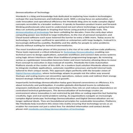 Democratization of Technology How SaaS Transform.docx
