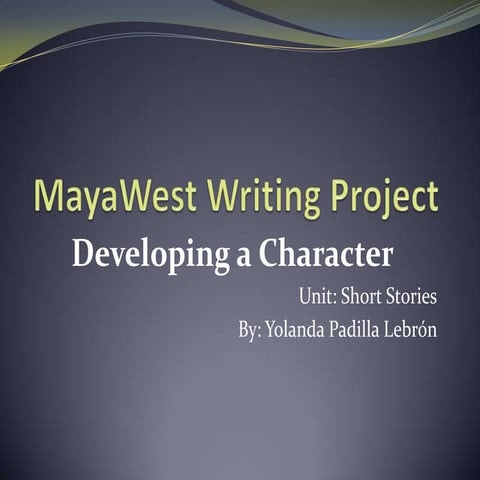 Introduction to Character Portrait Exercise | PPT