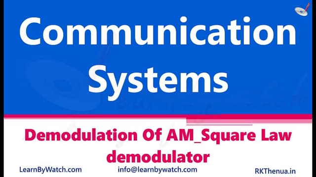 Demodulation Of Am Square Law Demodulator Pptx