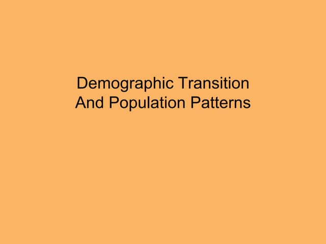 DTM and Population Pyramids | PPTX