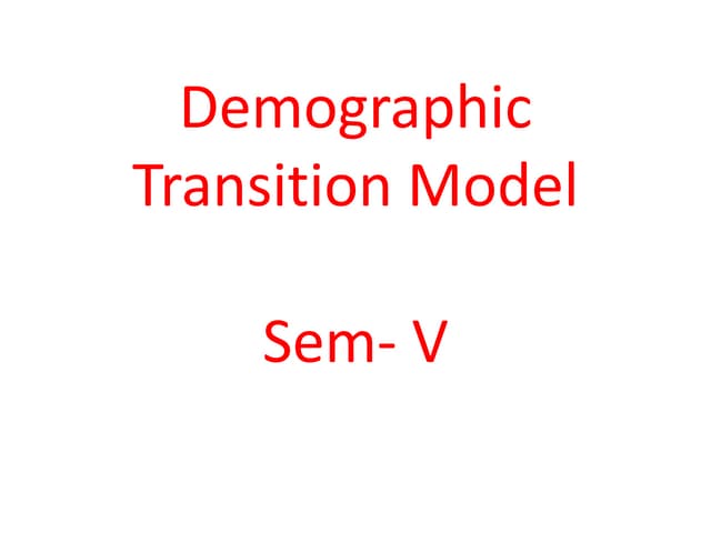 Demographic Transition Model | PPT
