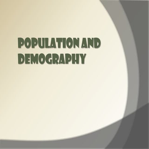 Demography | PPT | Free Download