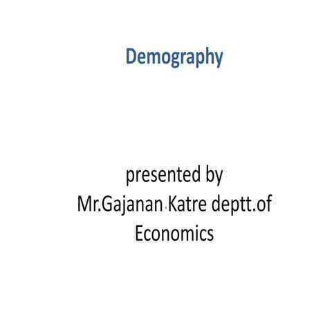 Demography | PPTX
