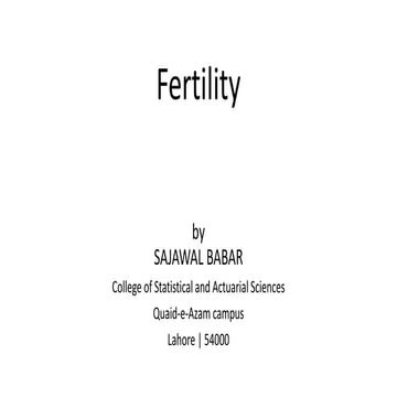 Measures of fertility | PPT