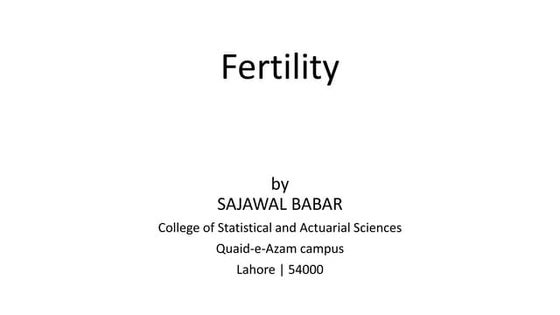Measures of fertility | PPTX | Infertility | Reproductive Health