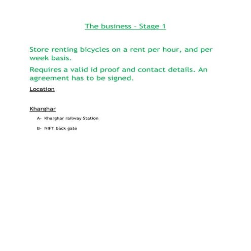 Project Management - Bike Rental Pitch | PPTX