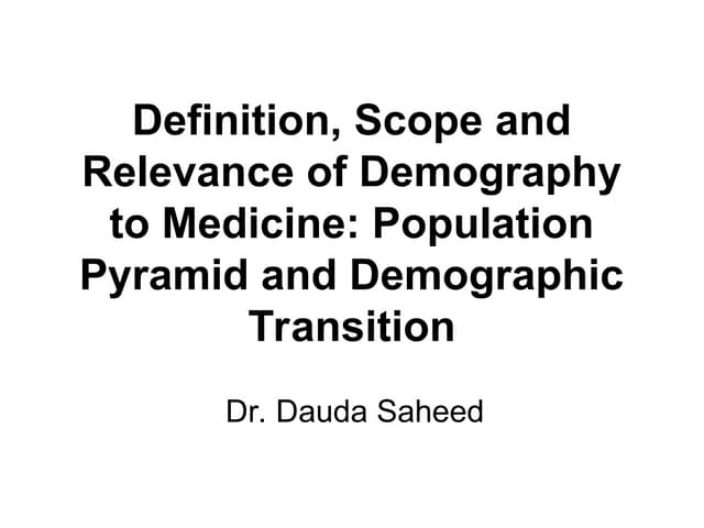 DTM and Population Pyramids | PPTX