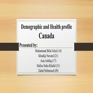 demography presentation canada.pptx | Infectious Diseases | Diseases ...
