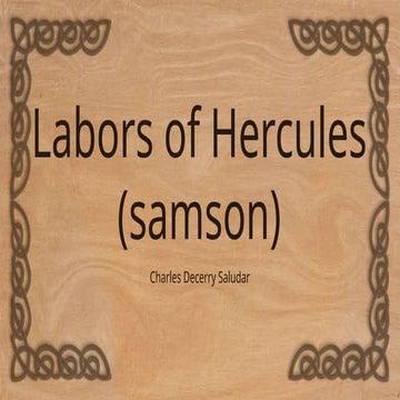 The Twelve labors of Hercules (samson) pptx | PPT